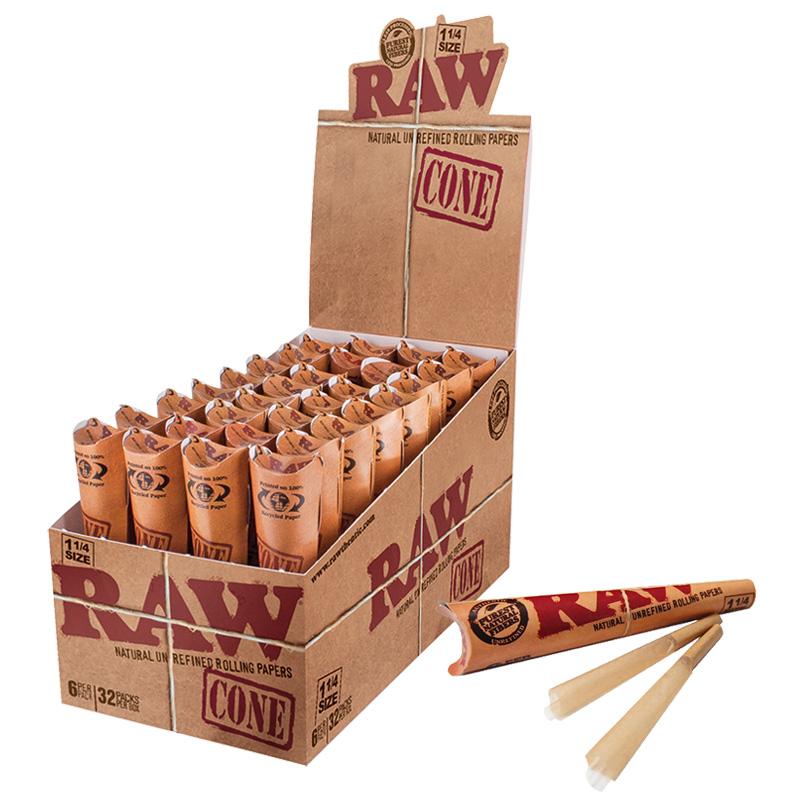 Raw Paper Cones, Pre Rolled Cones, Raw King Size Rolling Cones