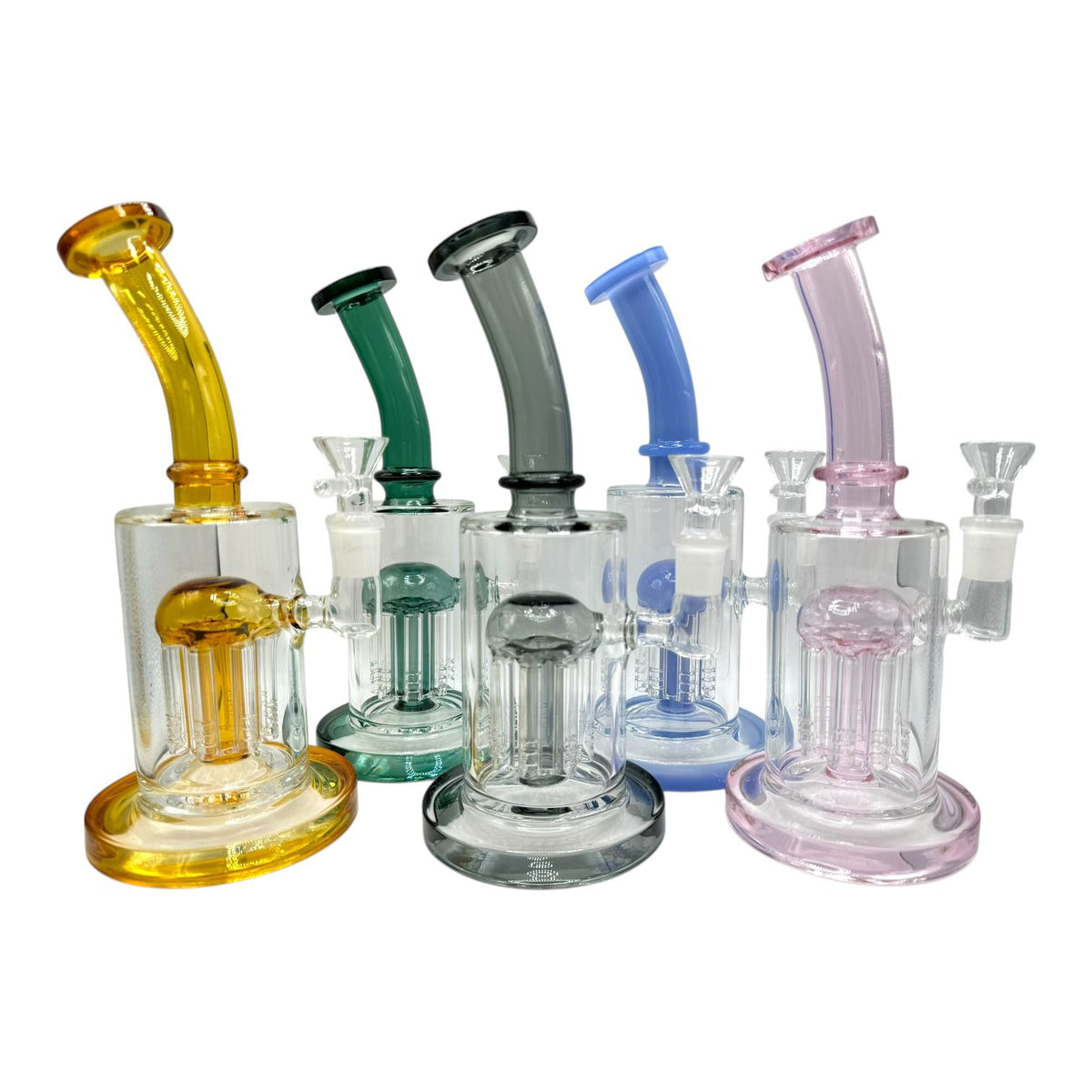 Wholesale 8" Bent Neck Tree Perk Water Pipe - DA-119BO6 | Assorted