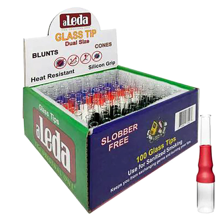 Aleda Glass Tips Dual-Size Silicone Grip - 100 Count
