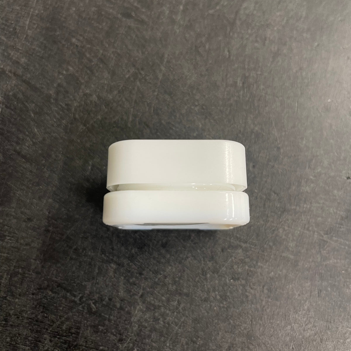 9ml Cube (Qube) Glossy White Glass Child Resistant Jar with White Cap ...