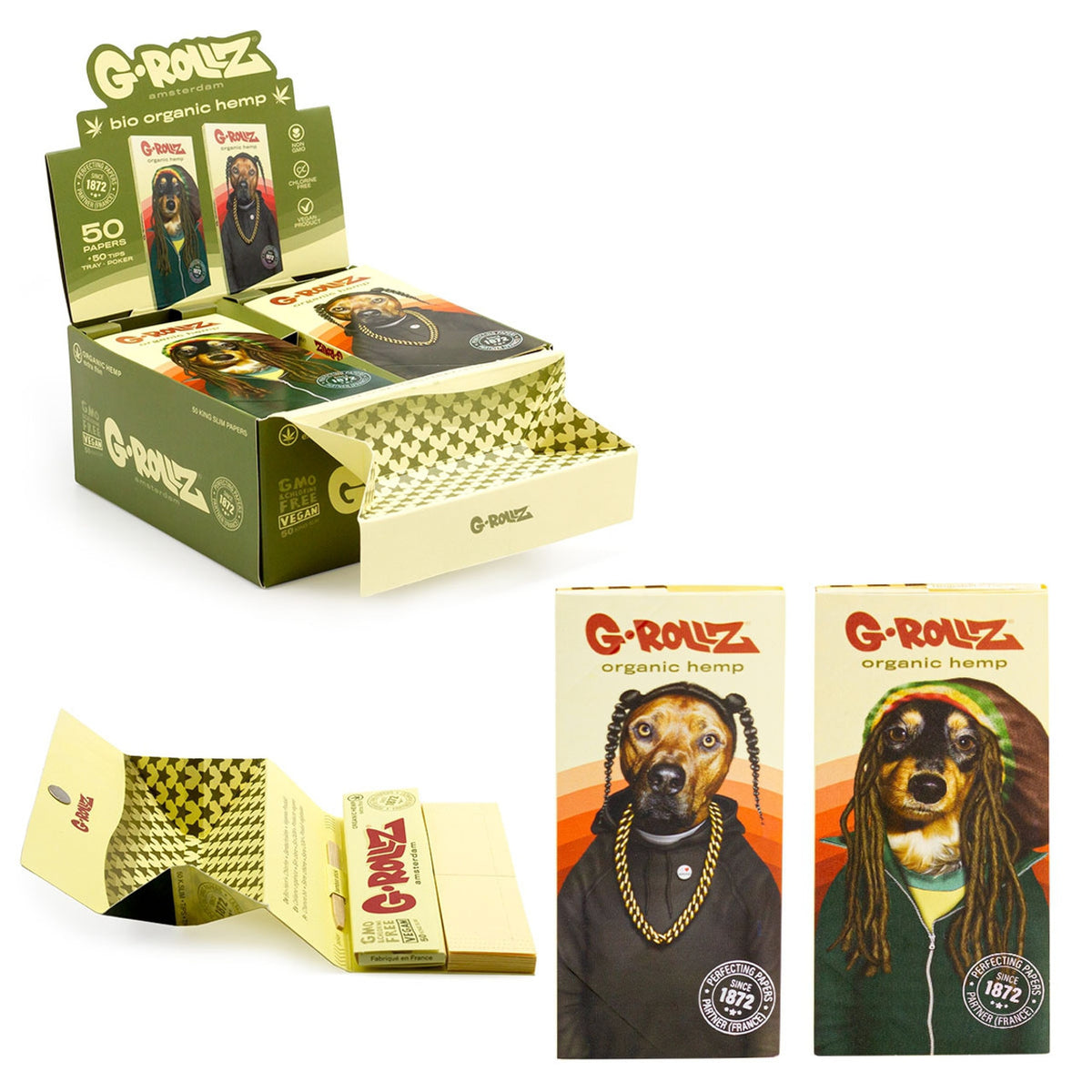 Buy G-ROLLZ Reggae Rap Organic Hemp Rolling Papers – Pure & Natural