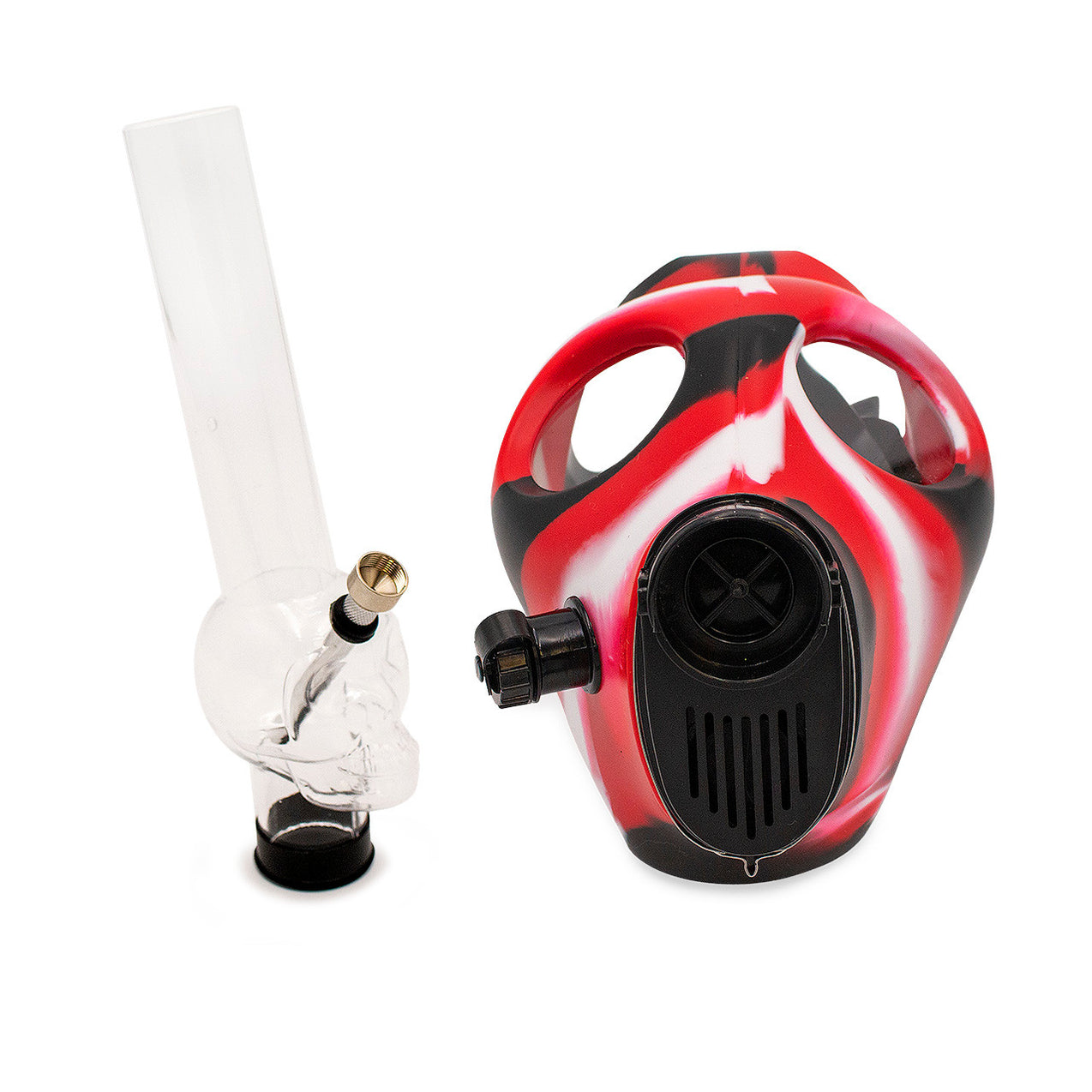 Colored Silicone Gas Mask with Acrylic Water Pipe @ Smoke Tokes