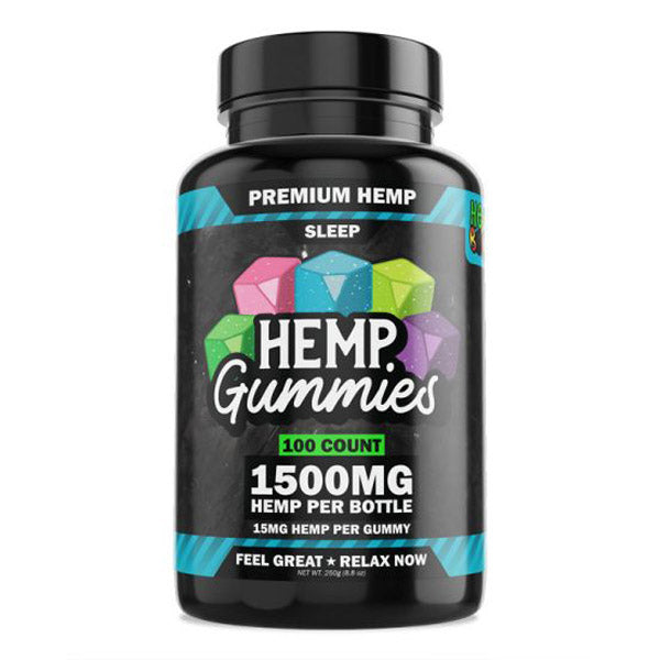 Hemp Bombs - CBD Sleep Gummies 100-count (15mg CBD & 5mg Melatonin Per
