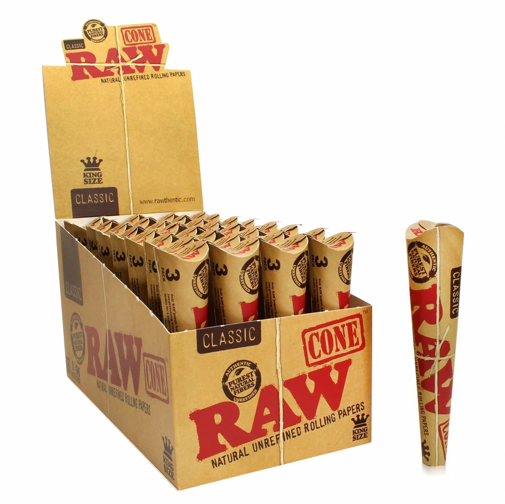 Raw Paper Cones, Pre Rolled Cones, Raw King Size Rolling Cones