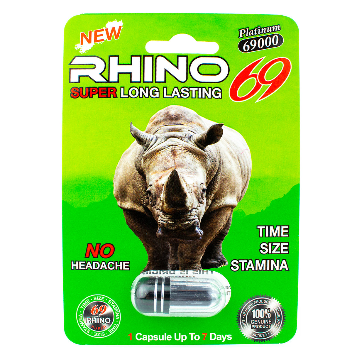 Rhino: Rhino 69 Platinum - 6900 Male Sexual Enhancement Pill (24ct Dis