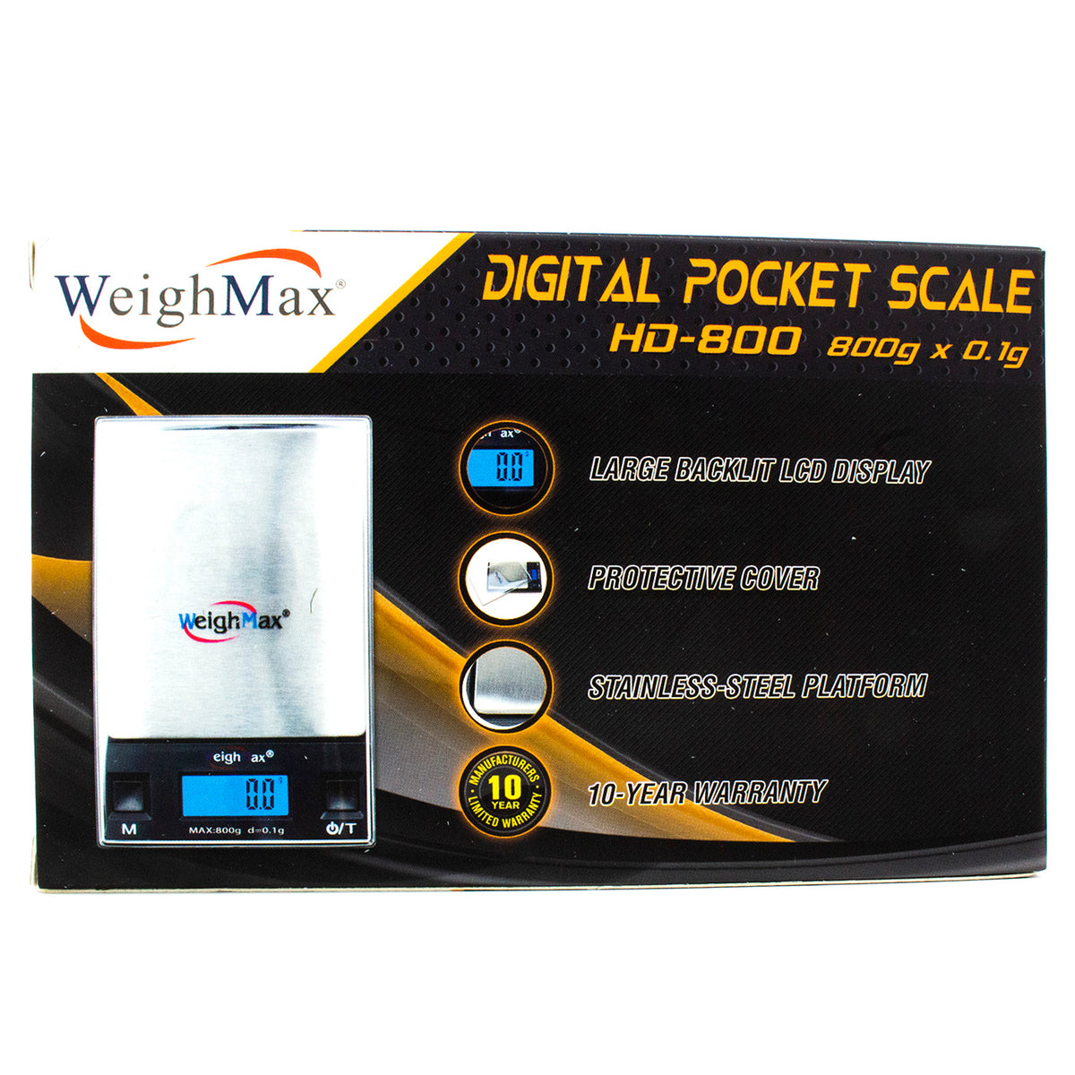 WeighMax Digital Pocket Scale HD-800 (800gx0.1g)