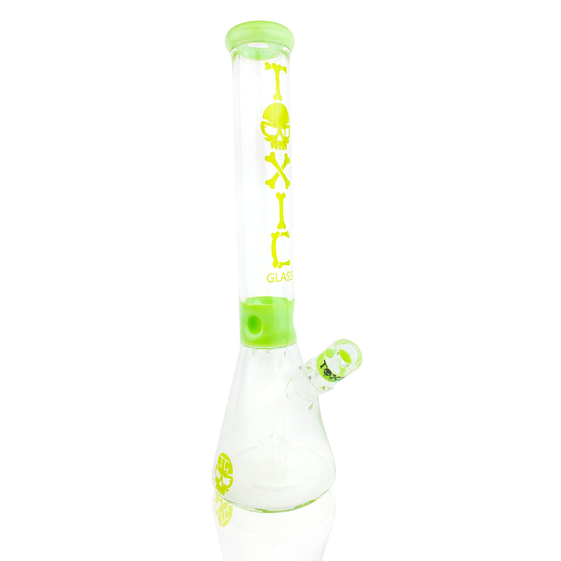 15″ MK100 TX13 Toxic Skull Beaker Water Pipe by MK 100 Glass – SmokeTokes