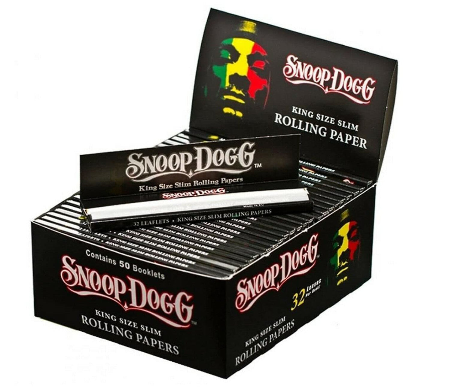 Snoop Dogg Rolling Papers King Size Slim 33 Leaves Per Pack (50 bookle ...