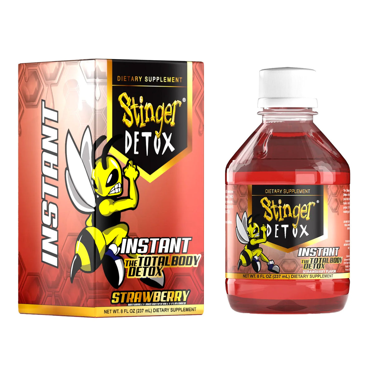 Stinger Detox Instant Detox Regular Strength Drink Strawberry 8oz