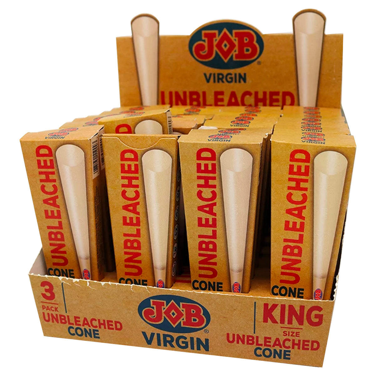 JOB Virgin Unbleached King Size Cone (3 Pack) – SmokeTokes